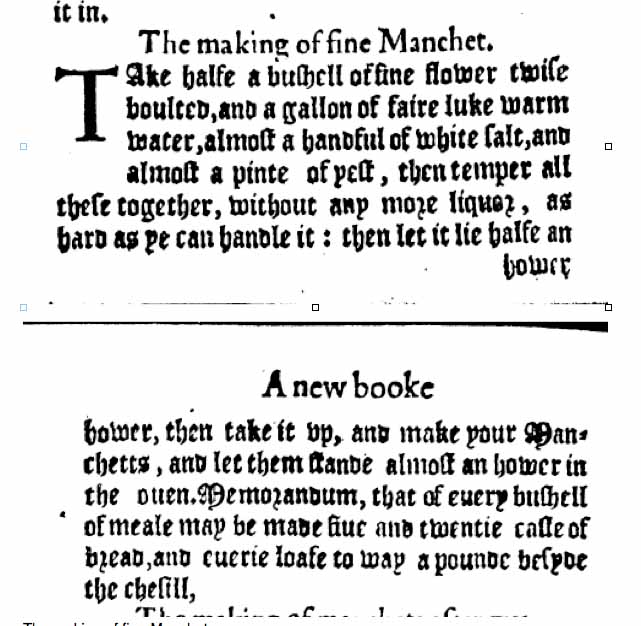 A fine manchet recipe from Huswifes Handmaid in the Kitchen – William Rubel